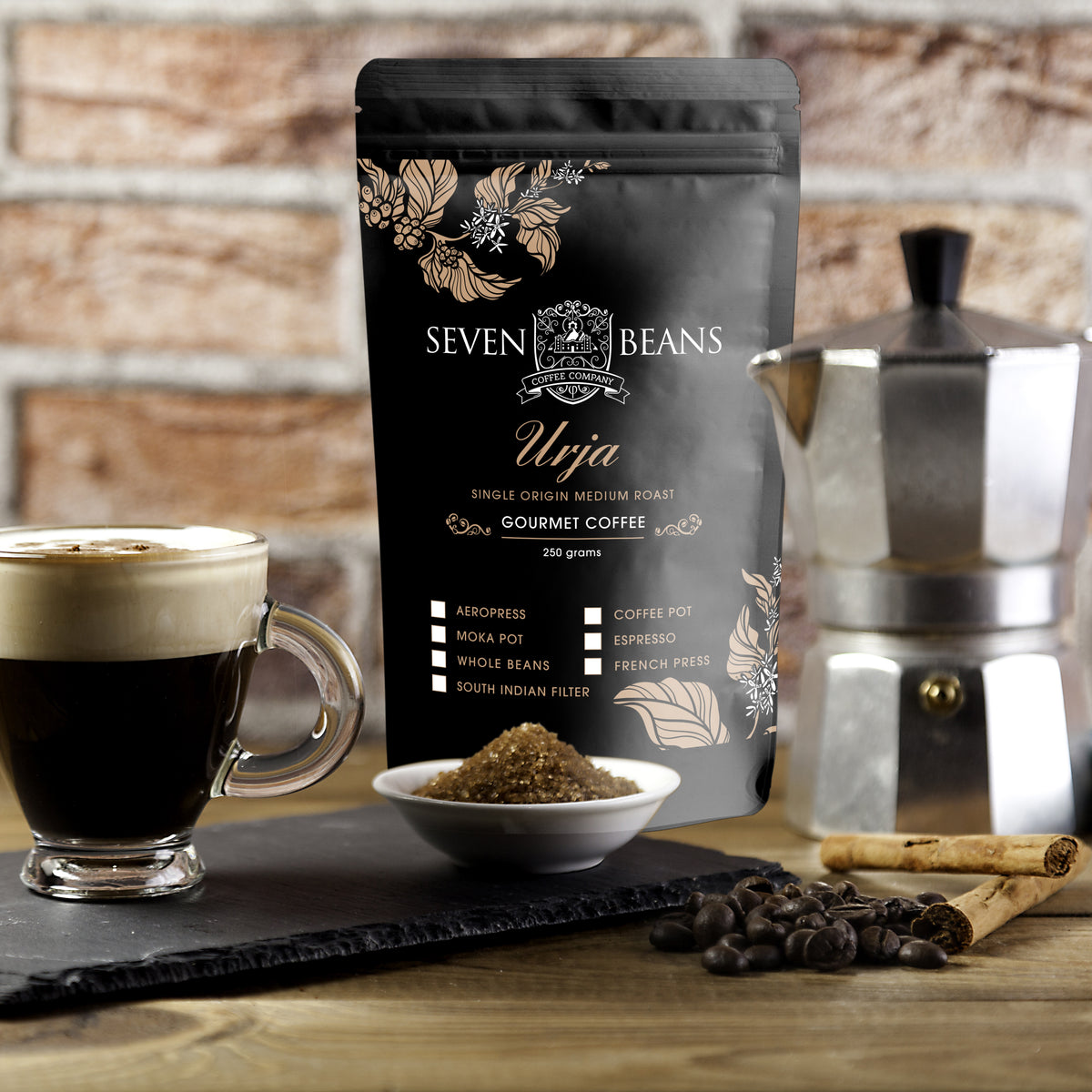 "Urja" Medium Dark Roast, Single Origin, Gourmet Indian Coffee – Seven ...